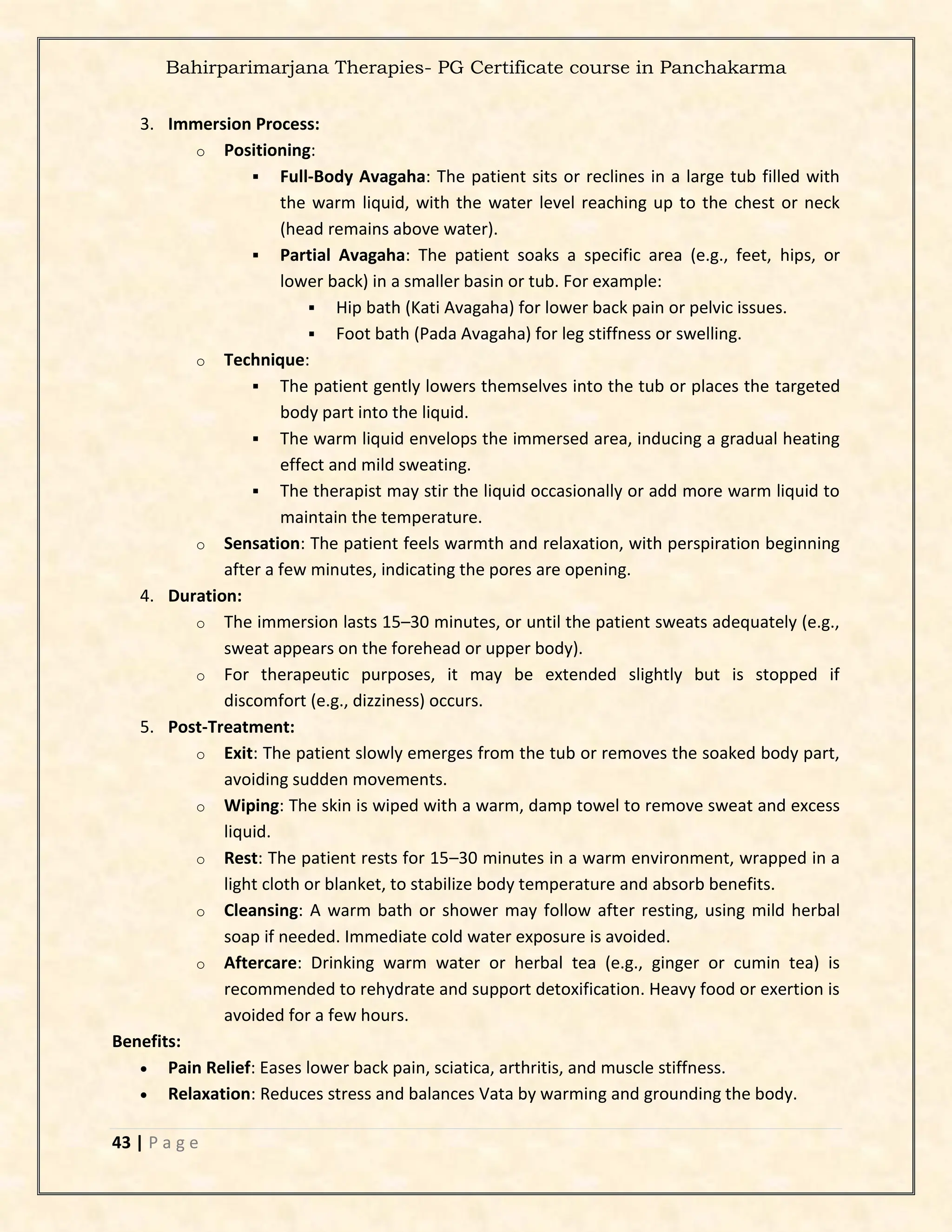 Bahirparimarjana Chikitsa ( External Therapies) | PDF