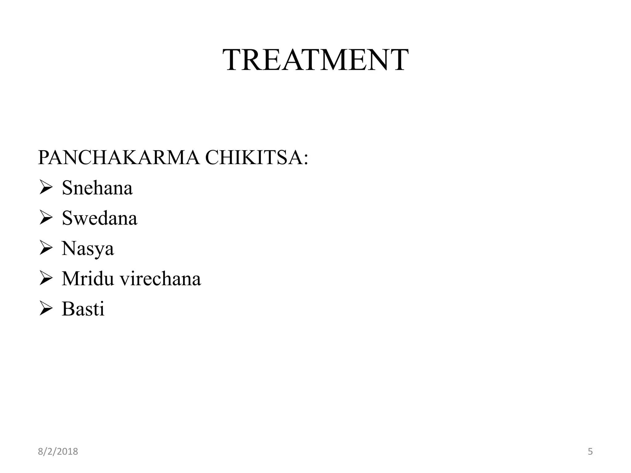 Panchakarma in pakshaghata | PPTX