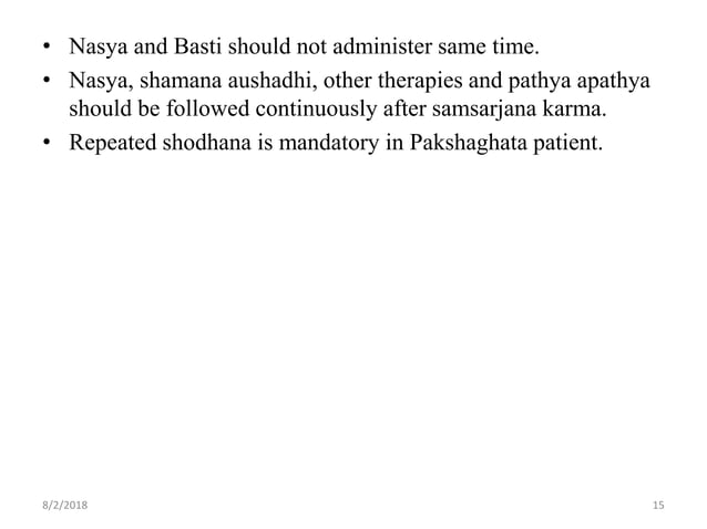 Panchakarma in pakshaghata | PPTX