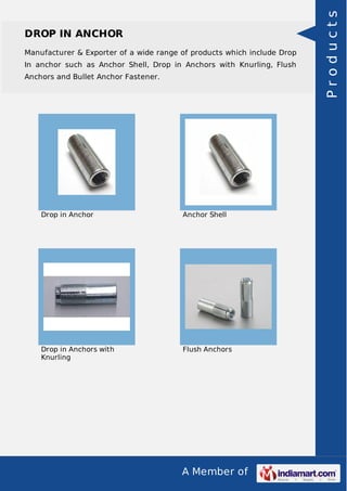 Anchor Bolts & Fastener by Panchal products | PDF