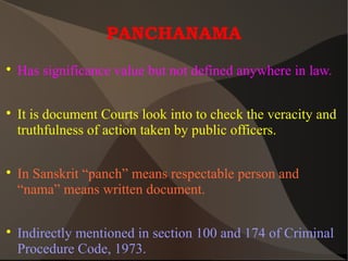 Panchanama | PPT