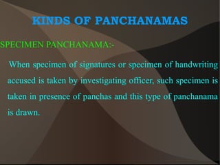 Panchanama | PPT