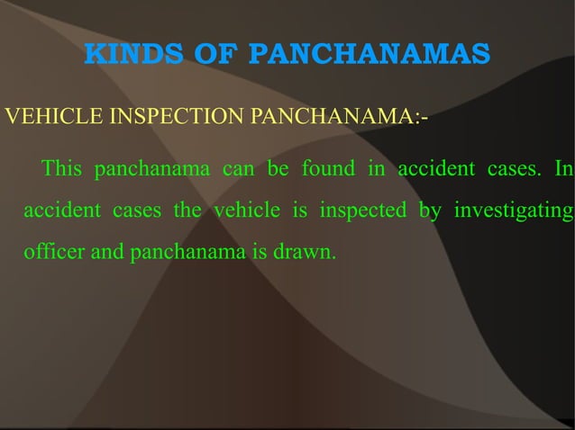 Panchanama | PPT | Law