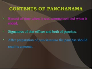 Panchanama | PPT