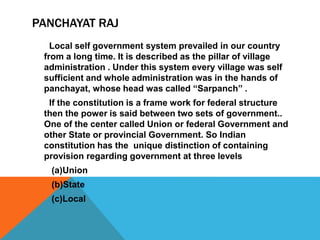 Panchayat System in India | PPTX