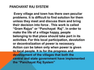 Panchayat System in India | PPTX