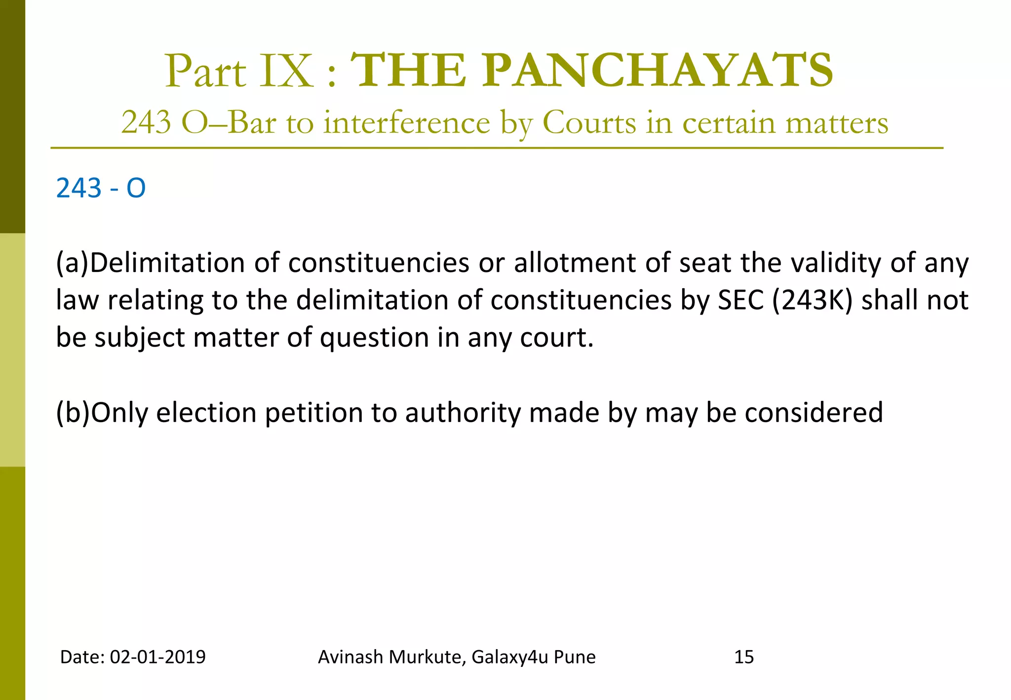 The Panchayat Raj System or Gram Sabha | PPT
