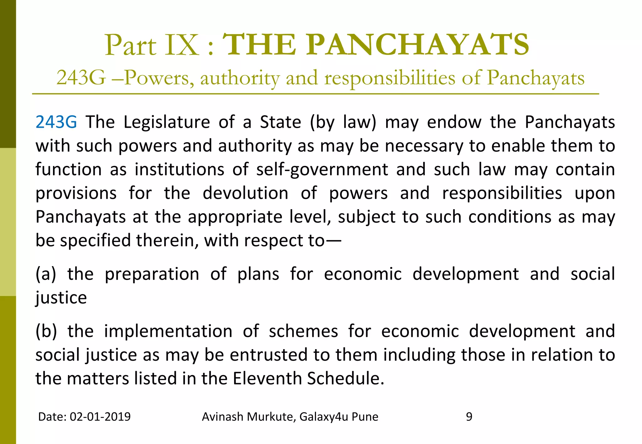 The Panchayat Raj System or Gram Sabha | PPT