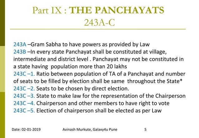 The Panchayat Raj System or Gram Sabha | PPT
