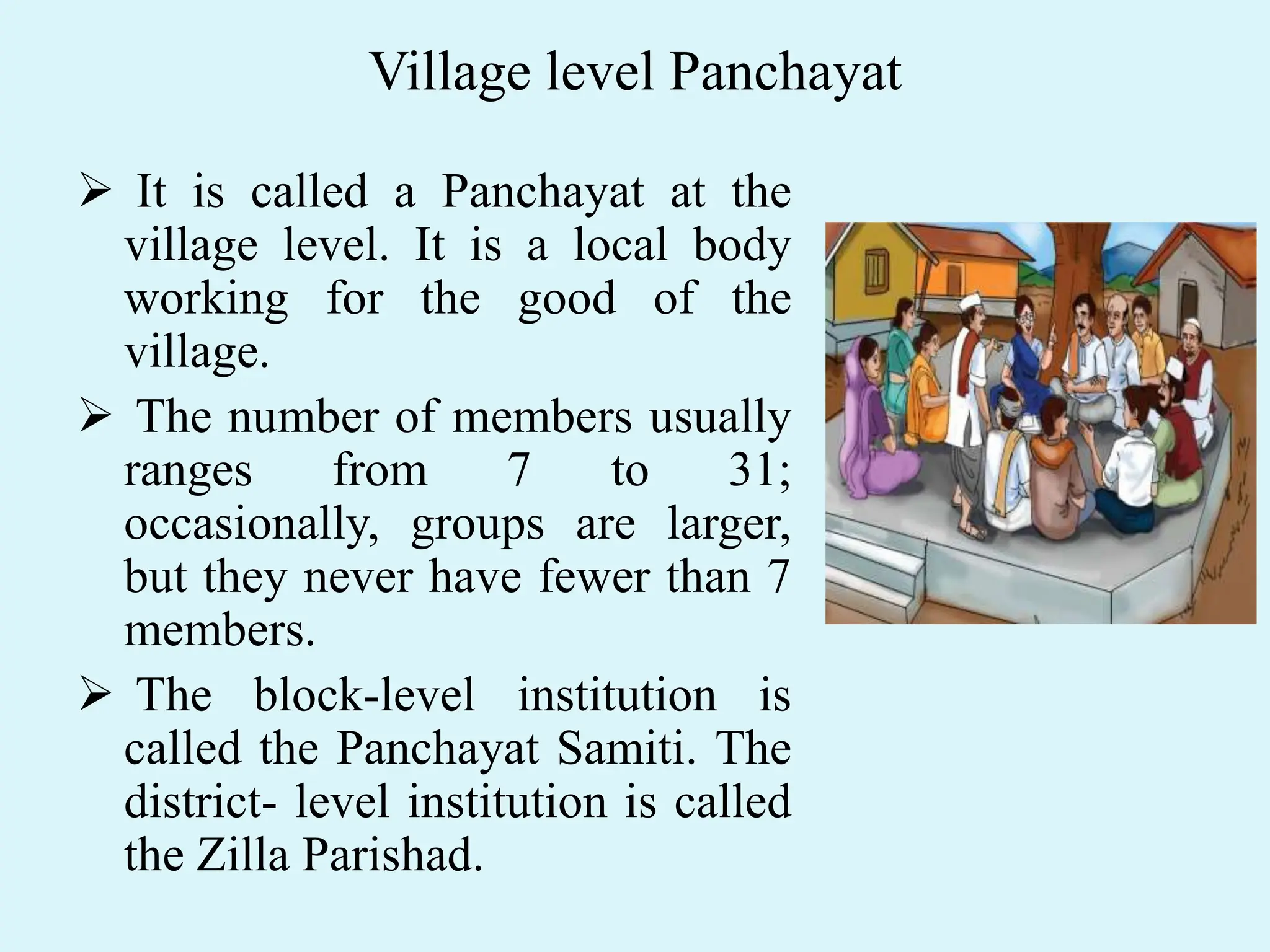 Panchayati raj system in india and basic information | PPTX