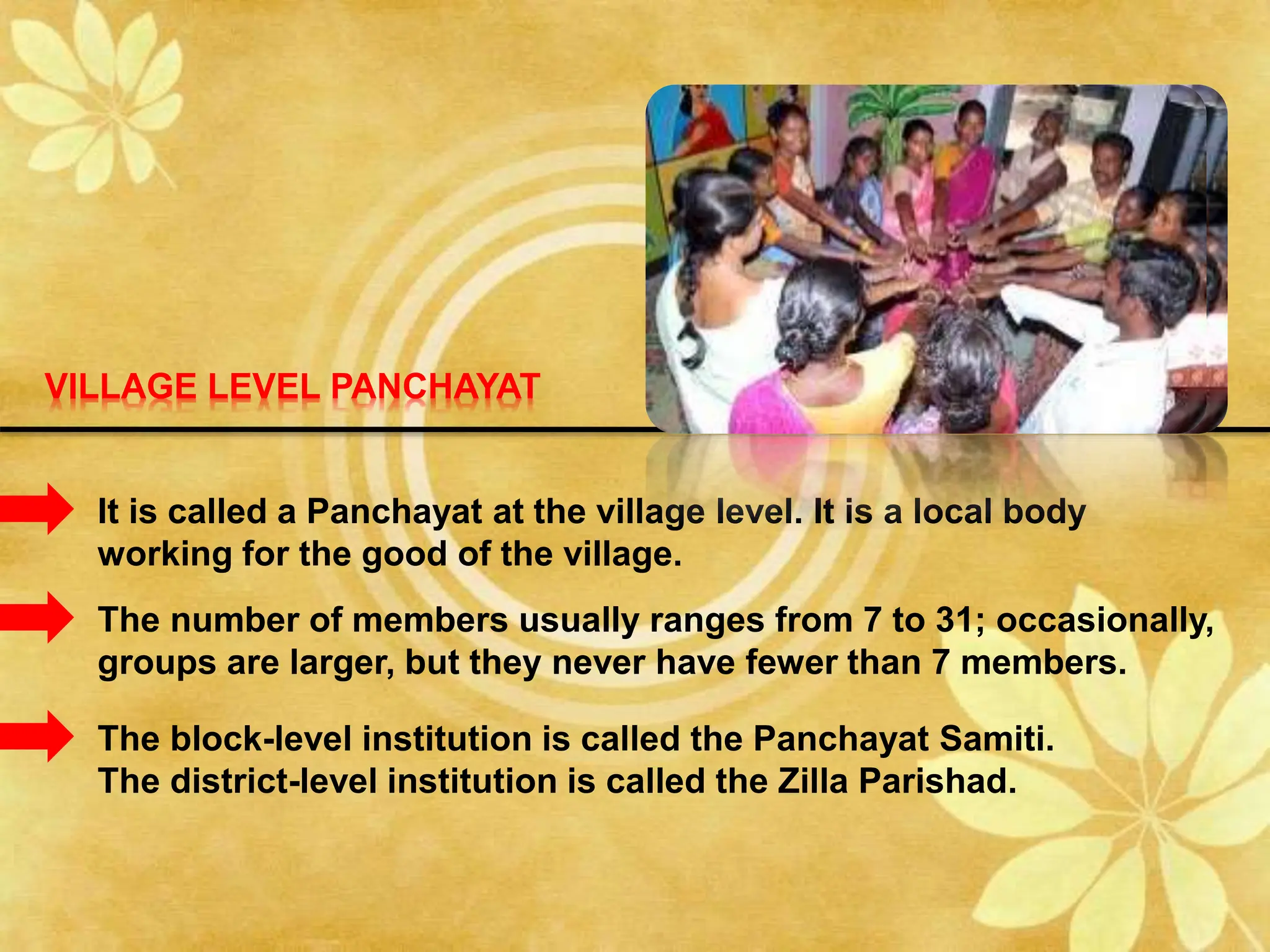 PANCHAYATI RAJclass6pptexplanation .pptx