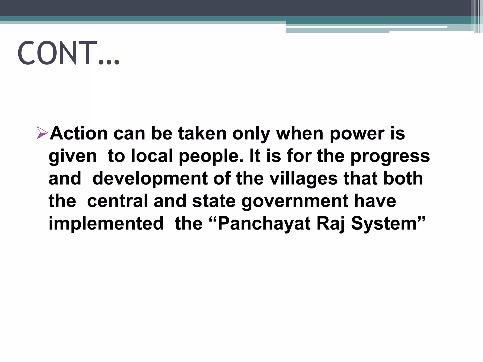 Panchayati raj system | PPTX