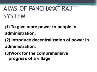 Panchayati raj system | PPTX