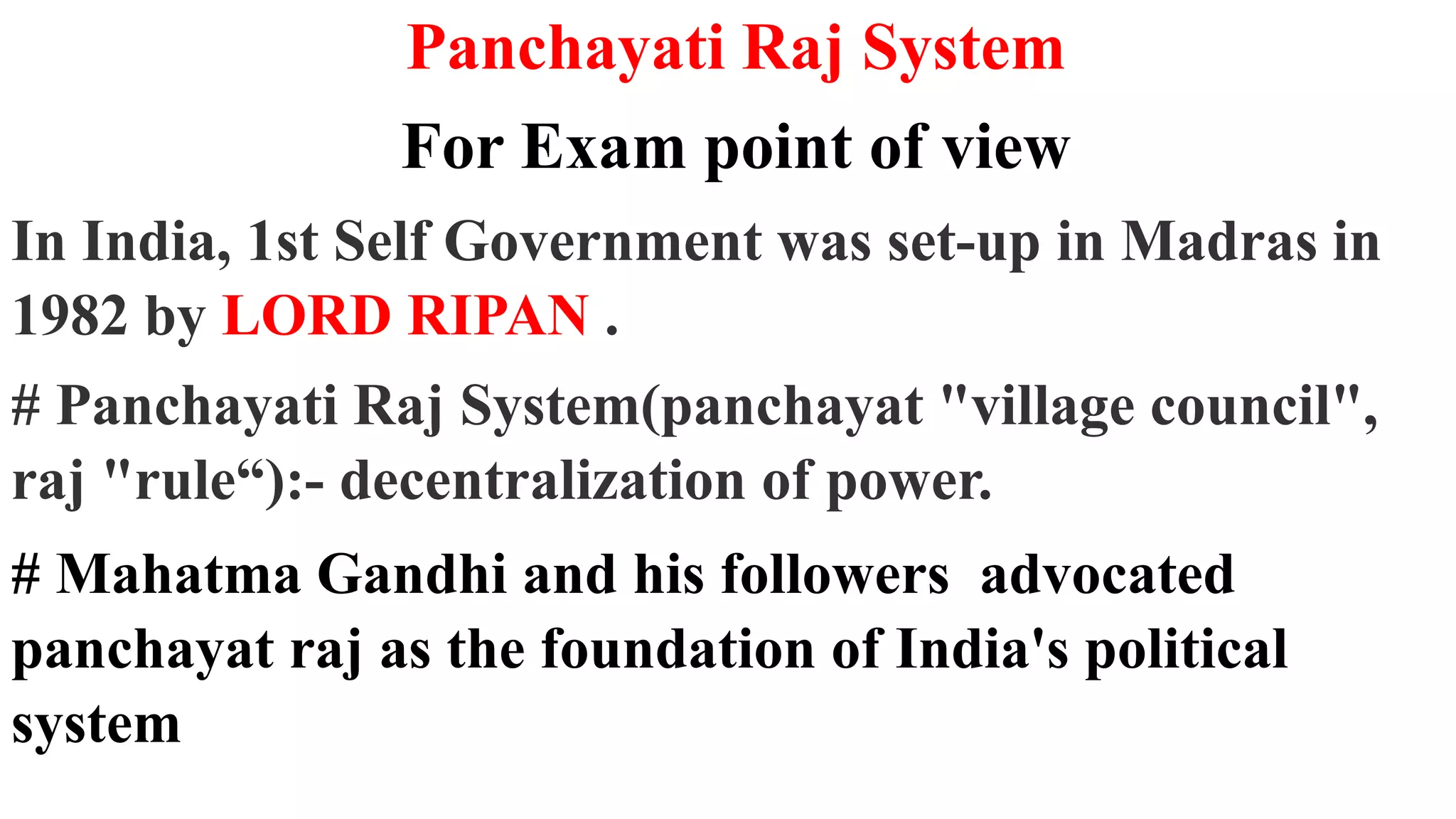 Panchayati raj system | PPT