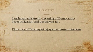 Panchayati raj system | PPTX