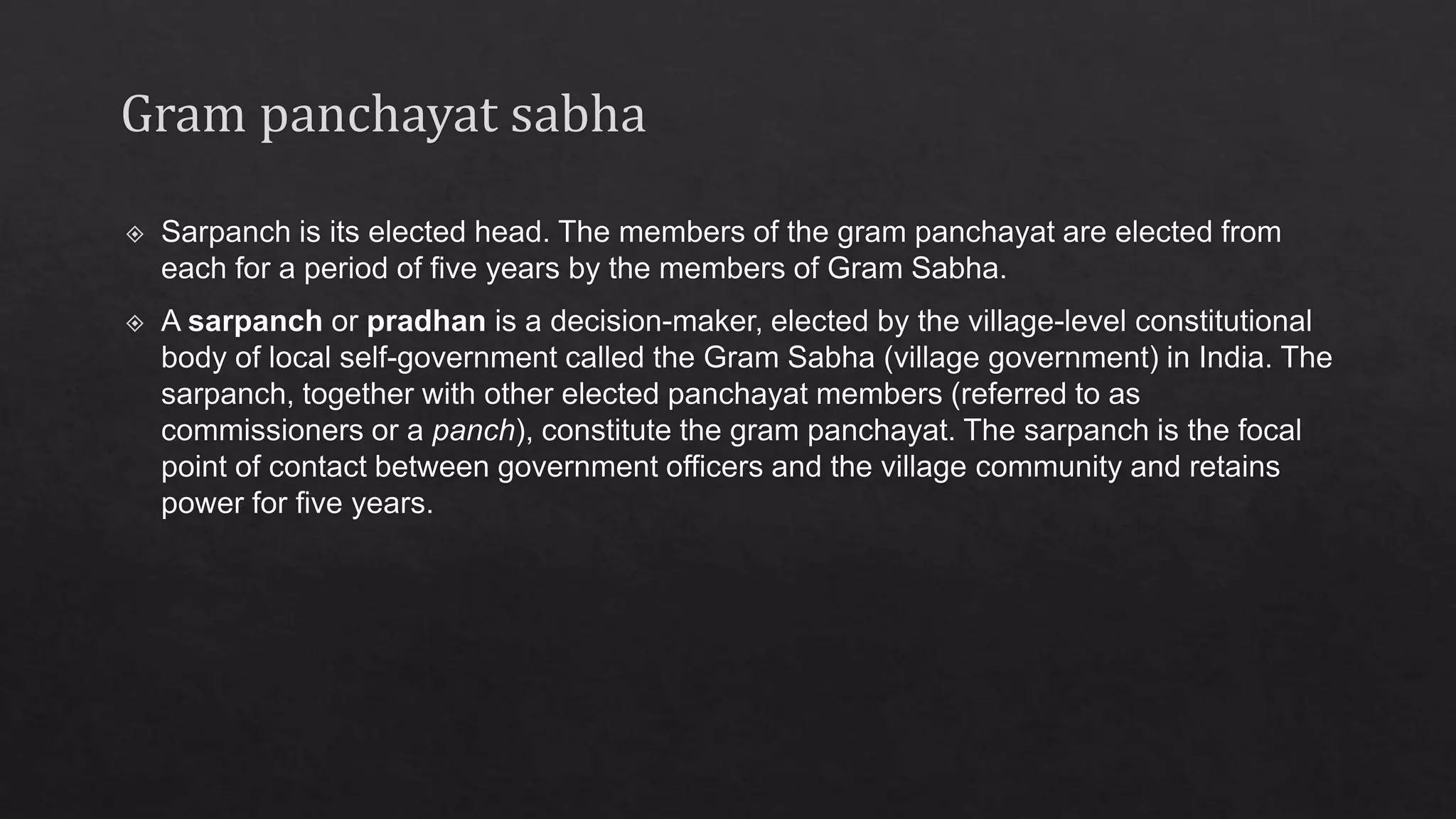 Panchayat raj system | PPTX | Civic affairs | Politics