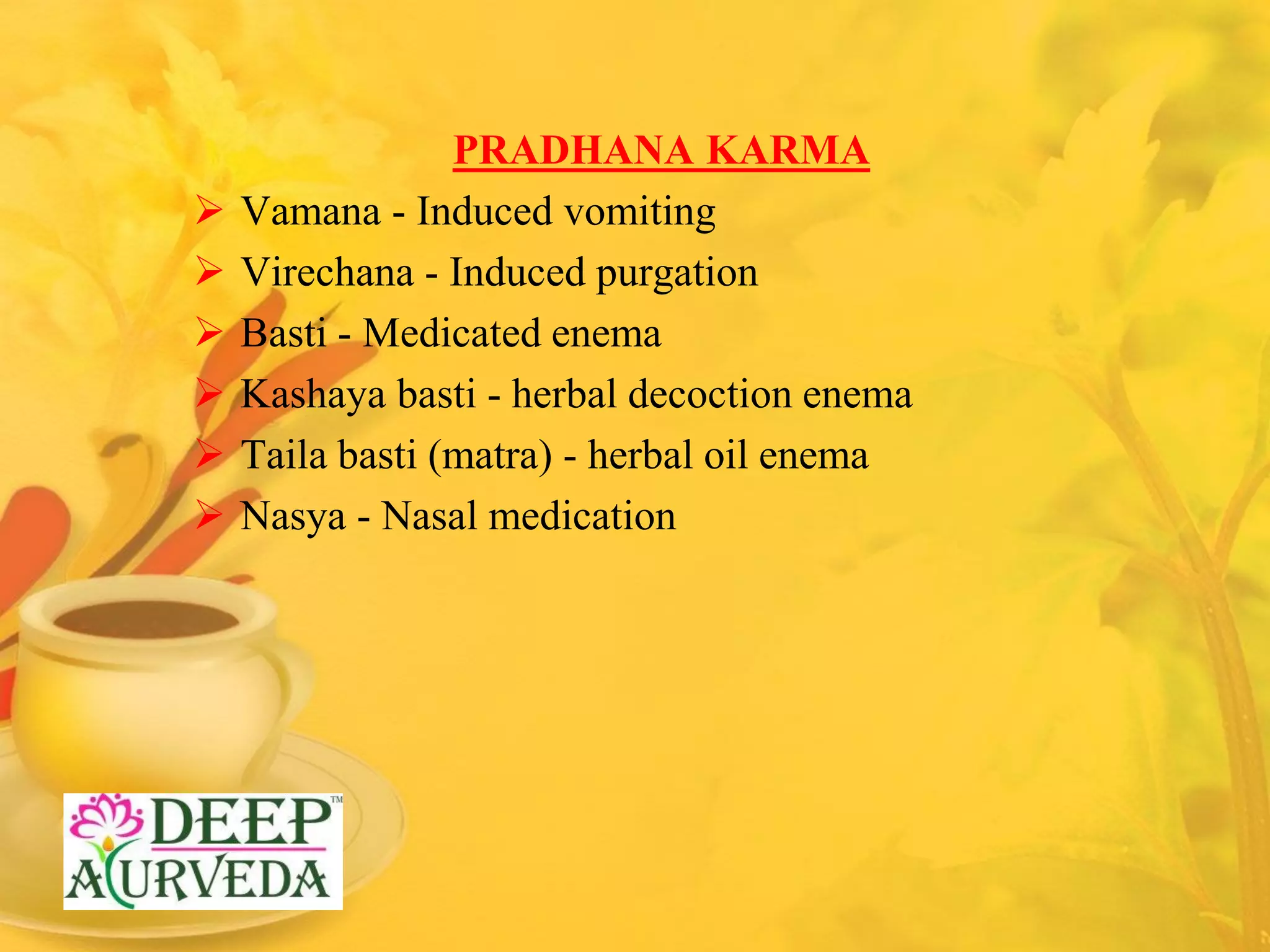 Panchkarma PPT- By Dr. Baldeep Kour | PDF