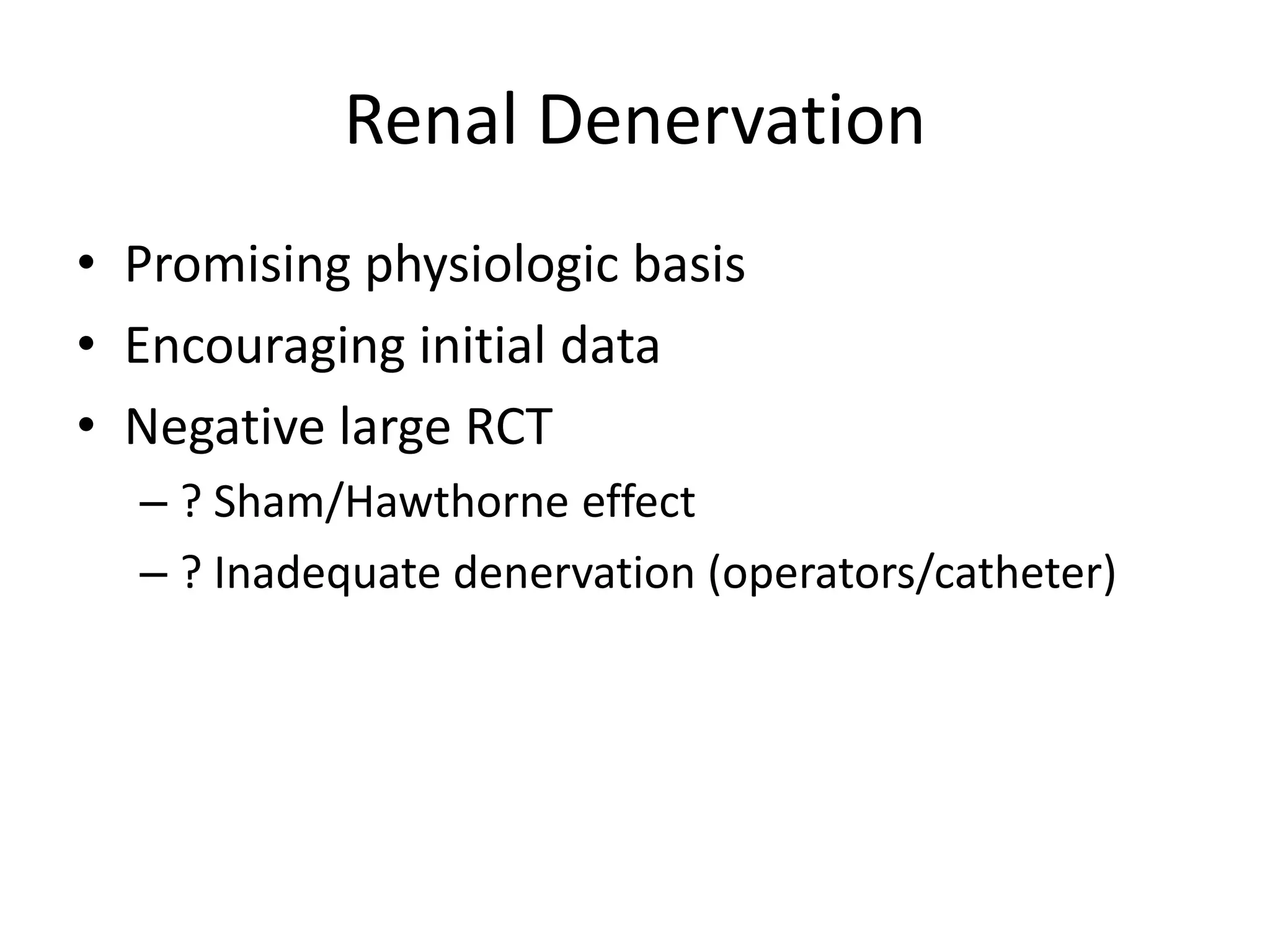 Pancholy SB - AIMRADIAL 2014 Endovascular - Renal denervation | PPT