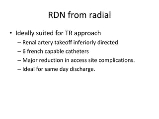Pancholy SB - AIMRADIAL 2014 Endovascular - Renal denervation | PPTX