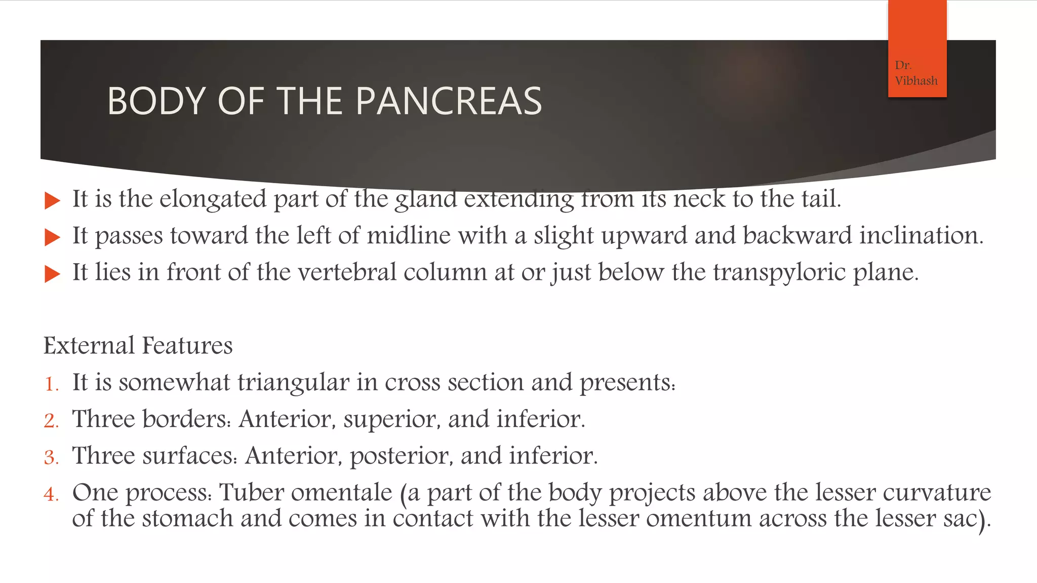 Anatomy Of Pancreas | Pptx