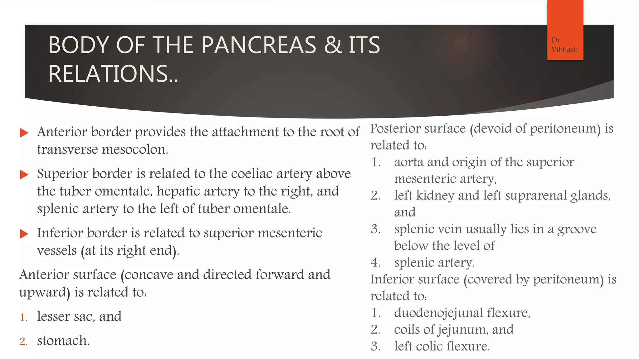 Anatomy of Pancreas | PPTX
