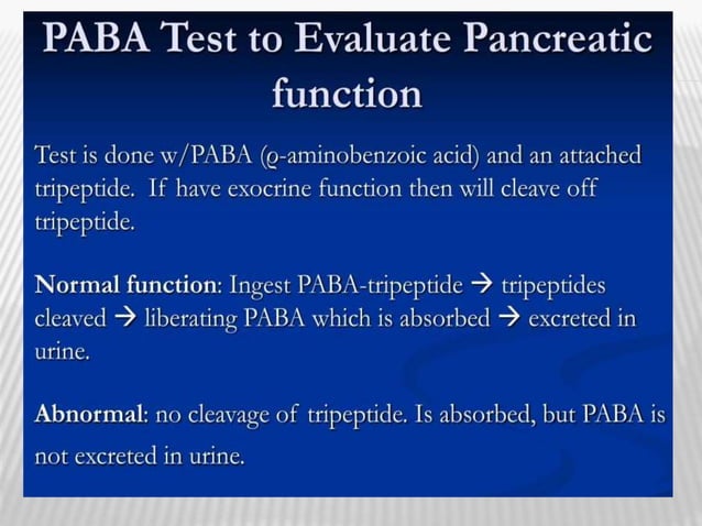 Tests for pancreatic and intestinal functions | PPT