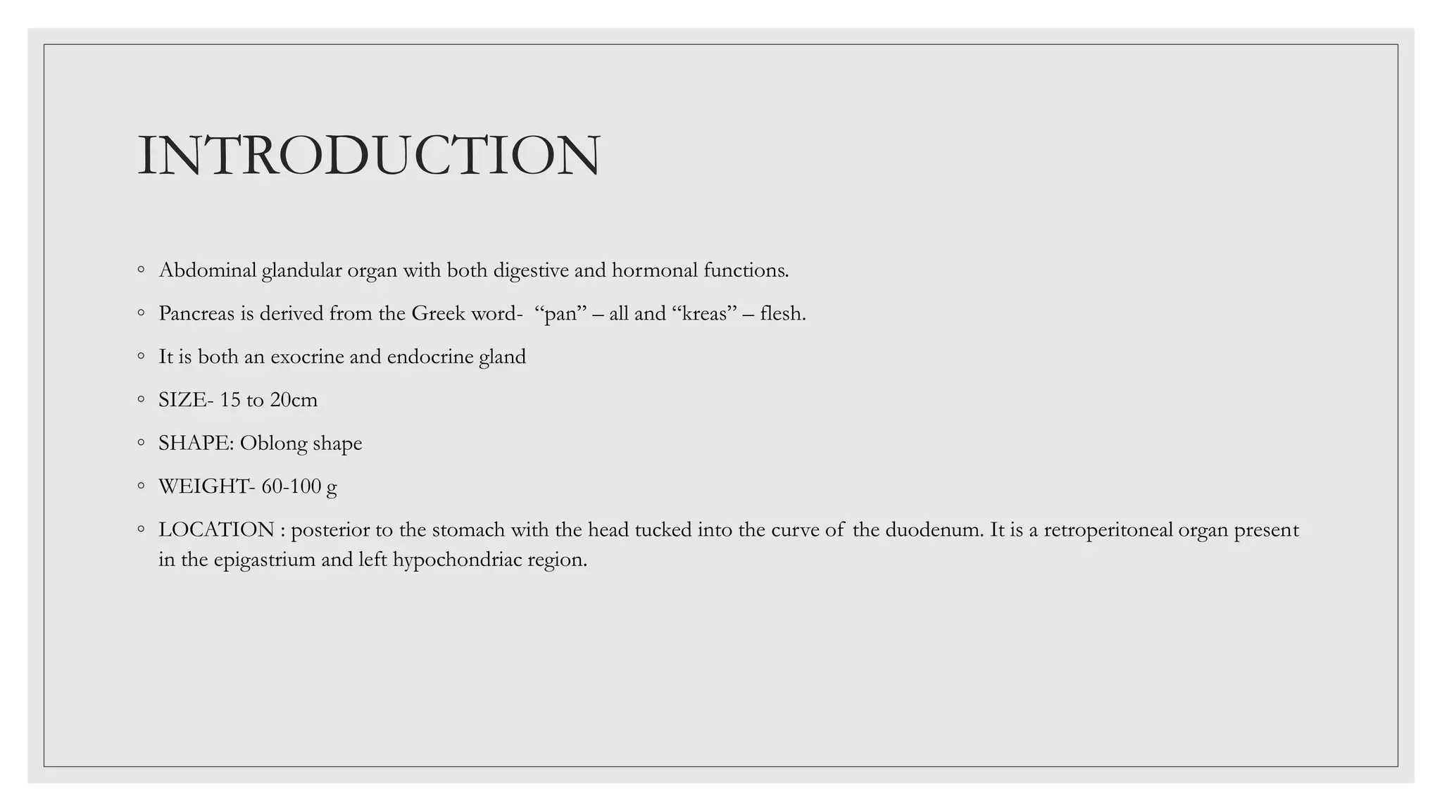 ANATOMY AND PHYSIOLOGY OF PANCREAS PPTX. | PPT