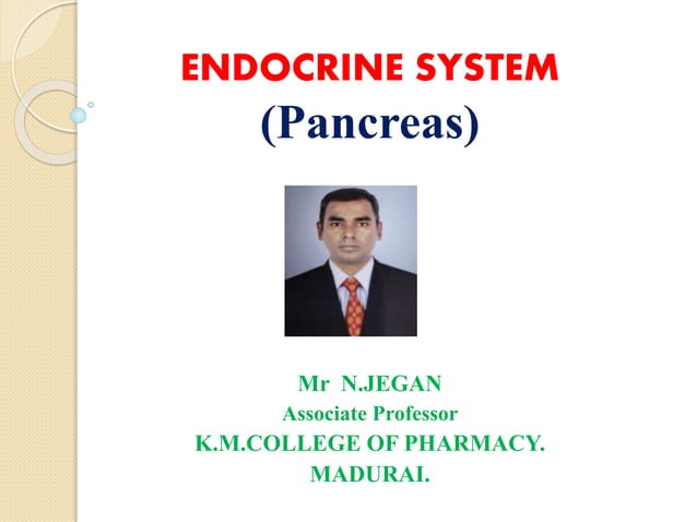 Pancreas endocrine function ppt | PPTX