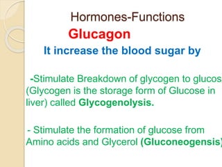 Pancreas endocrine function ppt | PPTX