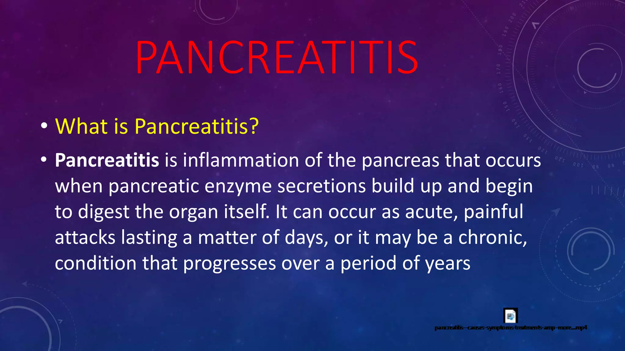 acute and chronic pancreatitis | PPTX