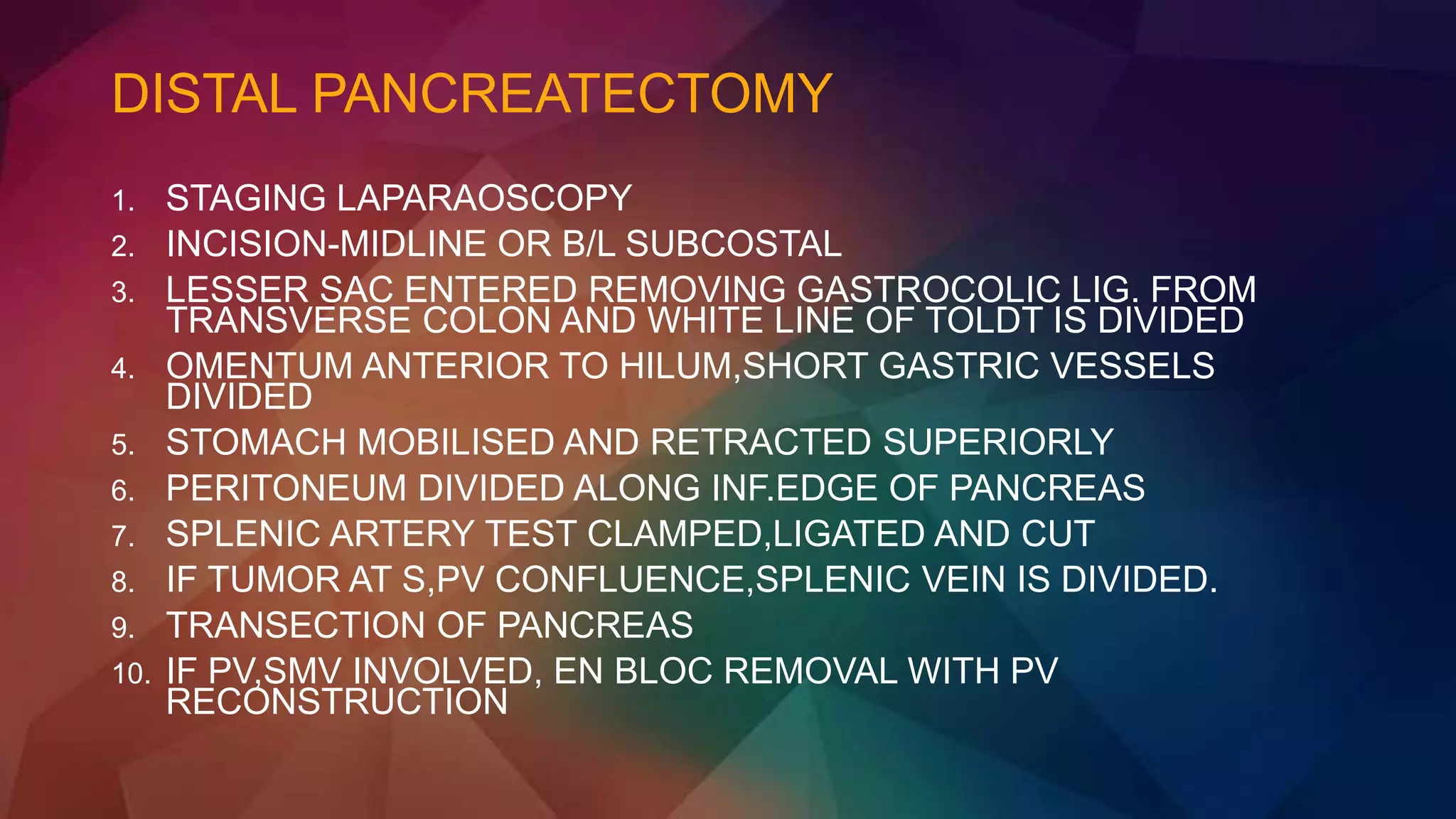Carcinoma pancreas management | PPTX