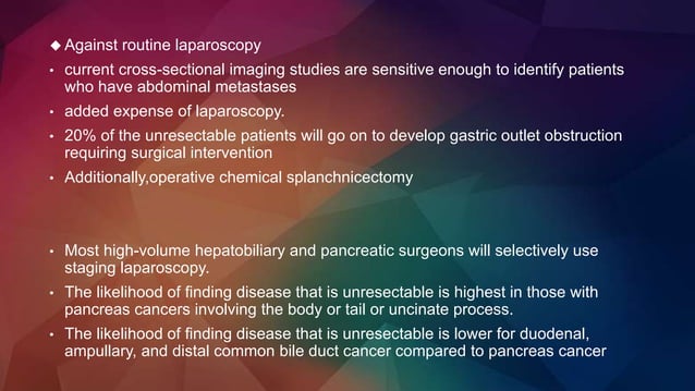Carcinoma pancreas management | PPTX