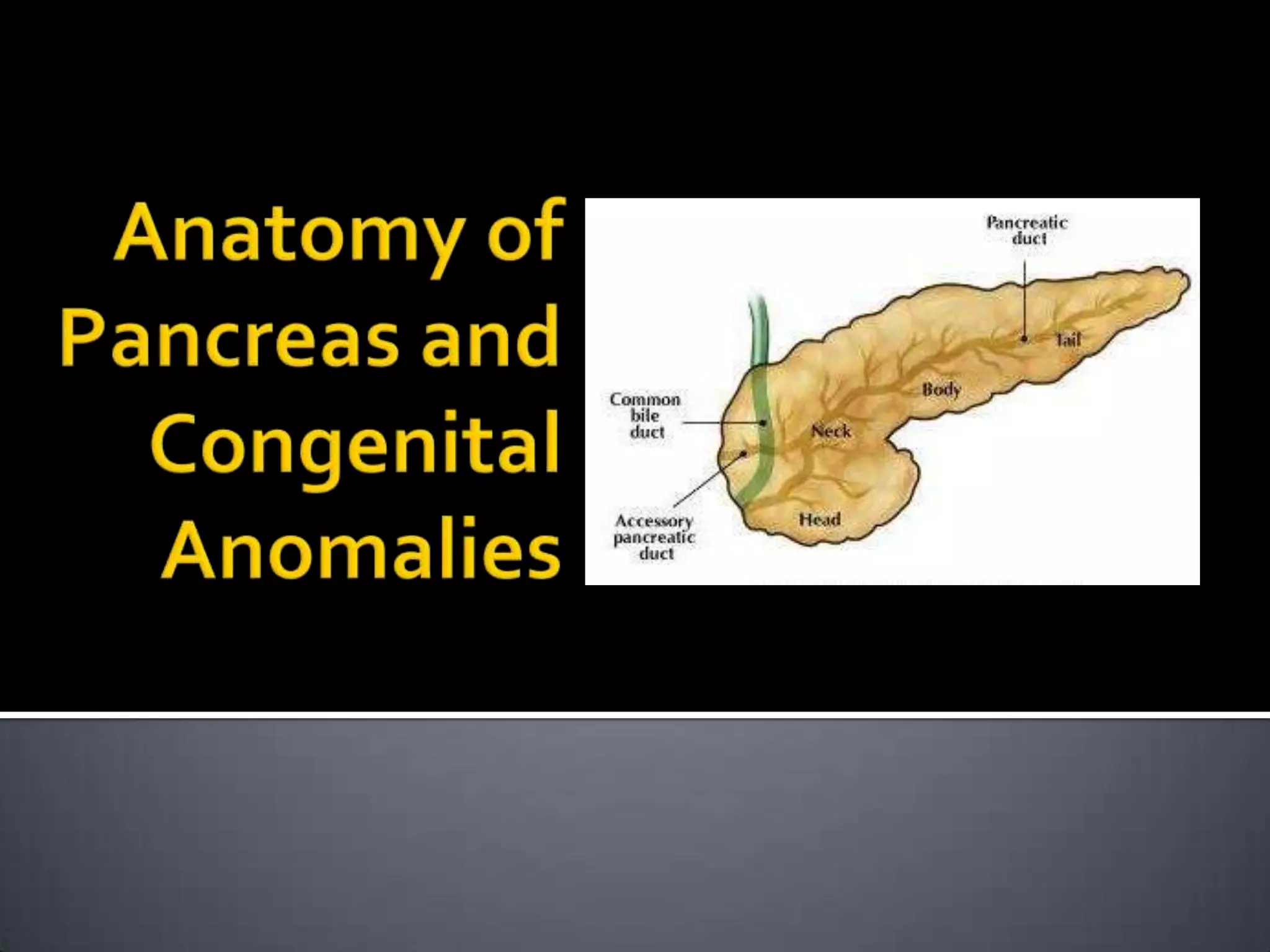 Pancreas Congenital Anomalies (agenesis, pancreas divisum, annular ...