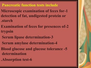 Pancreas function tests.bsc biochemistry ppdffff. | PPT