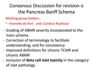 Pancreas summary banff 2015 | PPTX