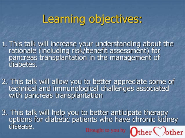 Pancreas transplantation | PPT | Endocrine and Metabolic Diseases ...
