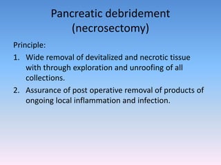 surgical management of pancreatitis | PPTX