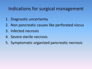 surgical management of pancreatitis | PPTX
