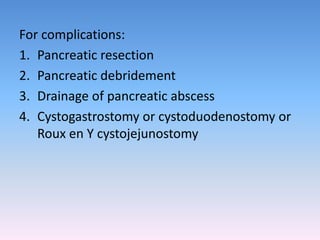 surgical management of pancreatitis | PPTX