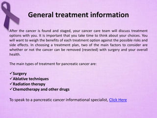 Pancreatic Cancer Treatment Options | PPTX