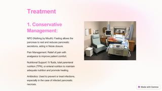 Pancreatic-Fistulas, Etiology, Pathogenesis, Clinical picture | PPTX