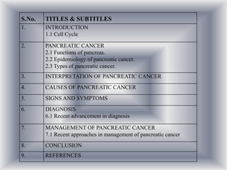 Interpretation and Management of Pancreatic cancer | PPTX