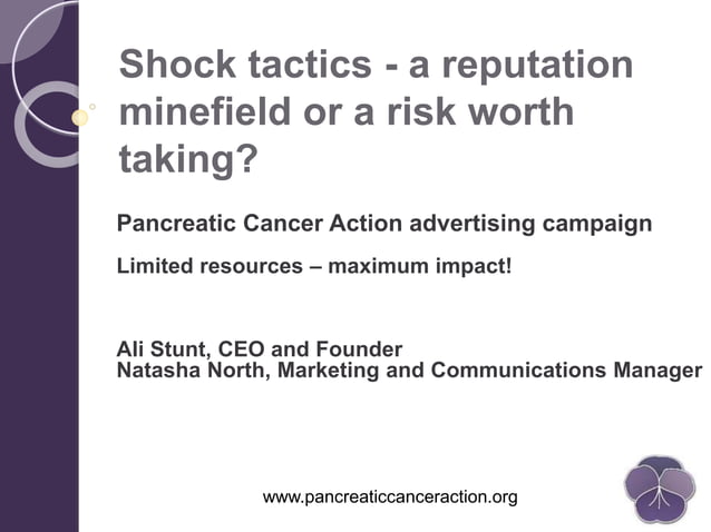 Shock tactics - a reputation minefield or a risk worth taking? | PPT