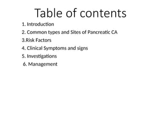 PANCREATIC CARCinoma and pancreatitis pt | PPT