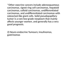 PANCREATIC CARCinoma and pancreatitis pt | PPT