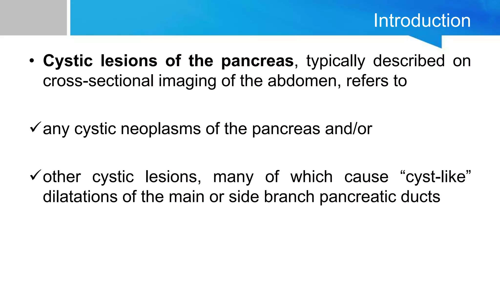 Pancreatic Cystic Neoplasm | PPTX