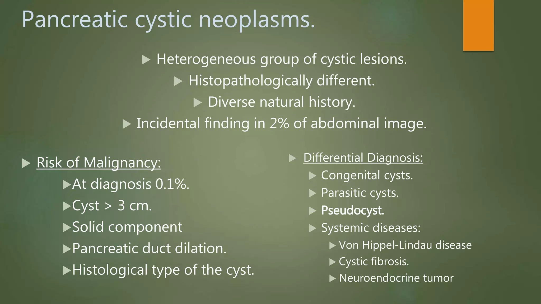 Pancreatic cystic neoplasm: Definition, Classification, Diagnosis and ...