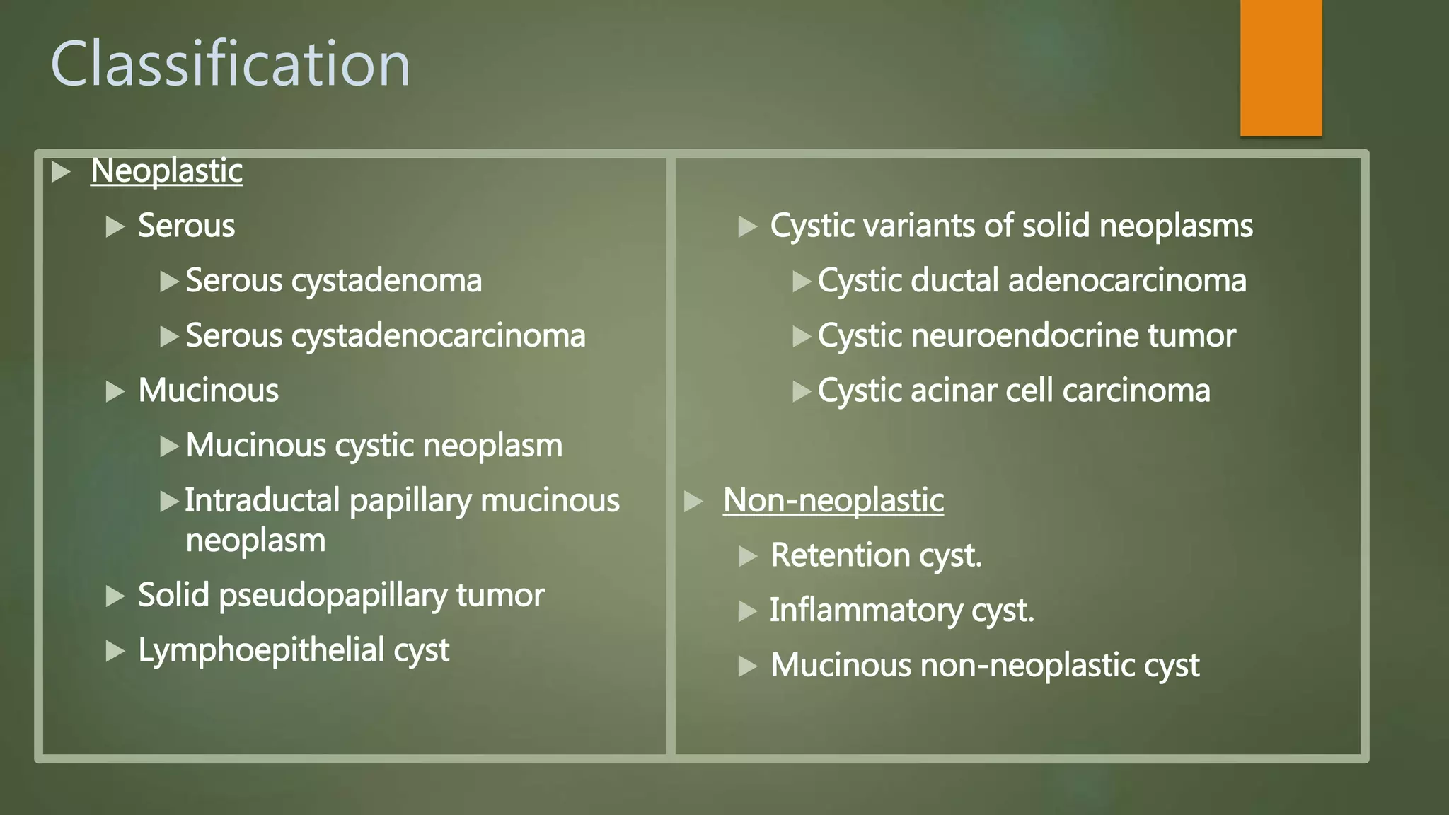 Pancreatic cystic neoplasm: Definition, Classification, Diagnosis and ...