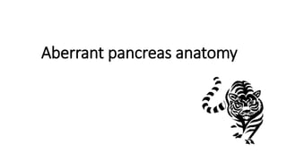 Pancreatic development and aberations - Dr M Barnard | PPT