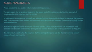 Pancreatic disorders | PPTX | Digestive Disorders | Diseases and Conditions